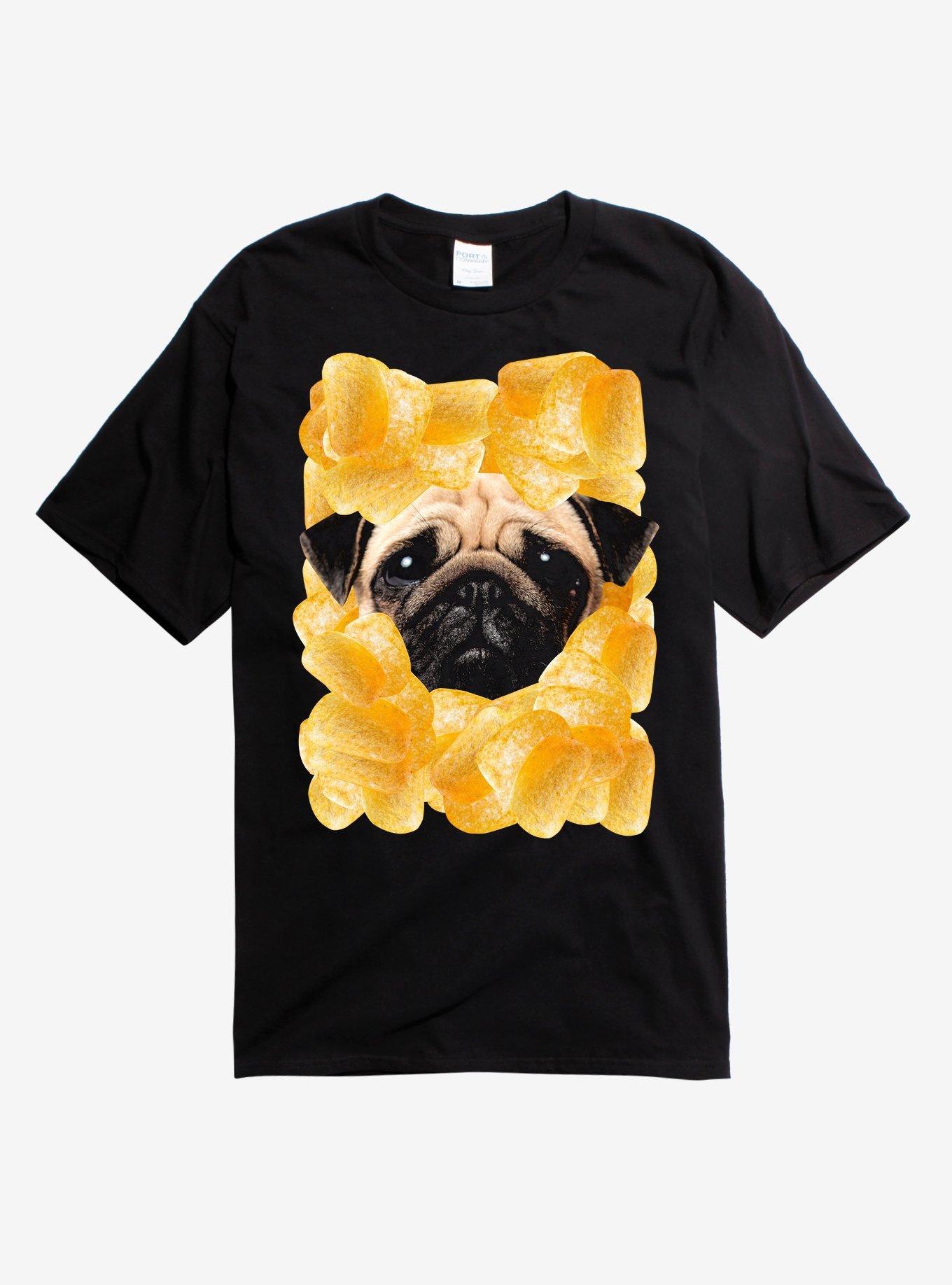Pug Chips T-Shirt - BLACK | Hot Topic