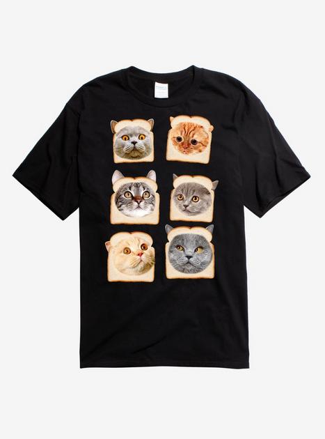 Cats In Bread T-Shirt - BLACK | Hot Topic