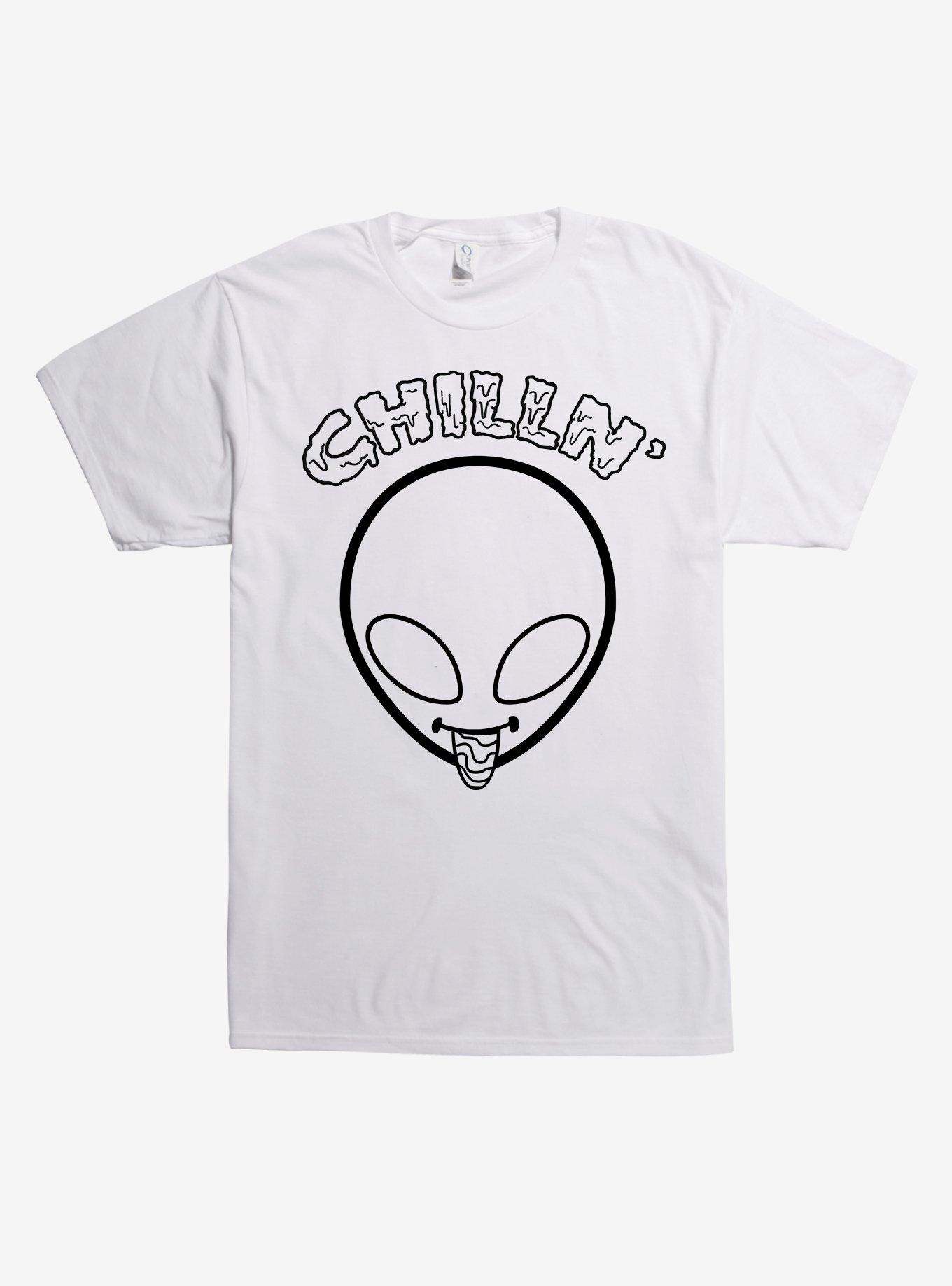 Chillin Alien T-Shirt - WHITE | Hot Topic