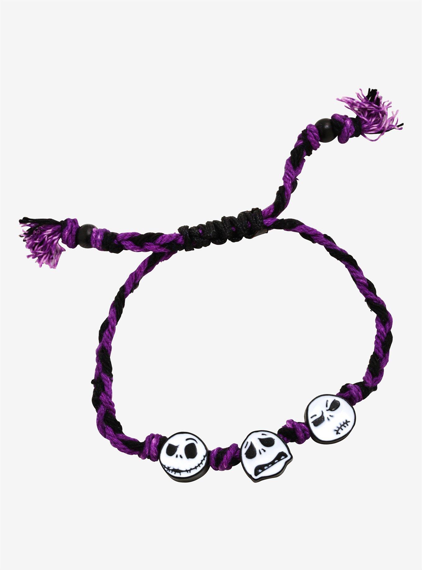 The Nightmare Before Christmas Beaded Jack Face Bracelet - BoxLunch ...