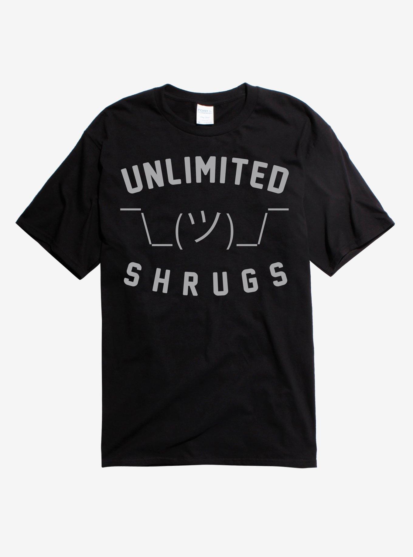 Unilimited Shrugs T-Shirt - BLACK | Hot Topic
