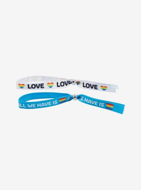 Rainbow Pride Heart Festival Bracelet Set | Hot Topic