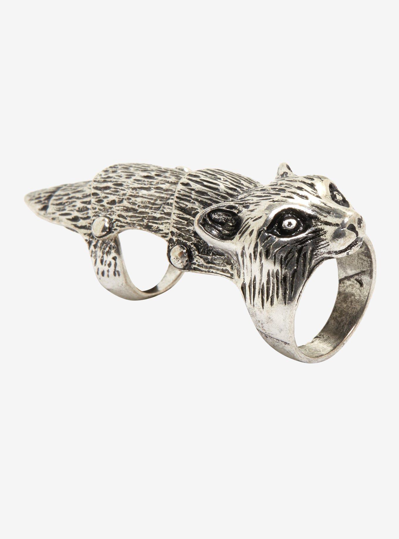 Blackheart Cat Armor Ring | Hot Topic