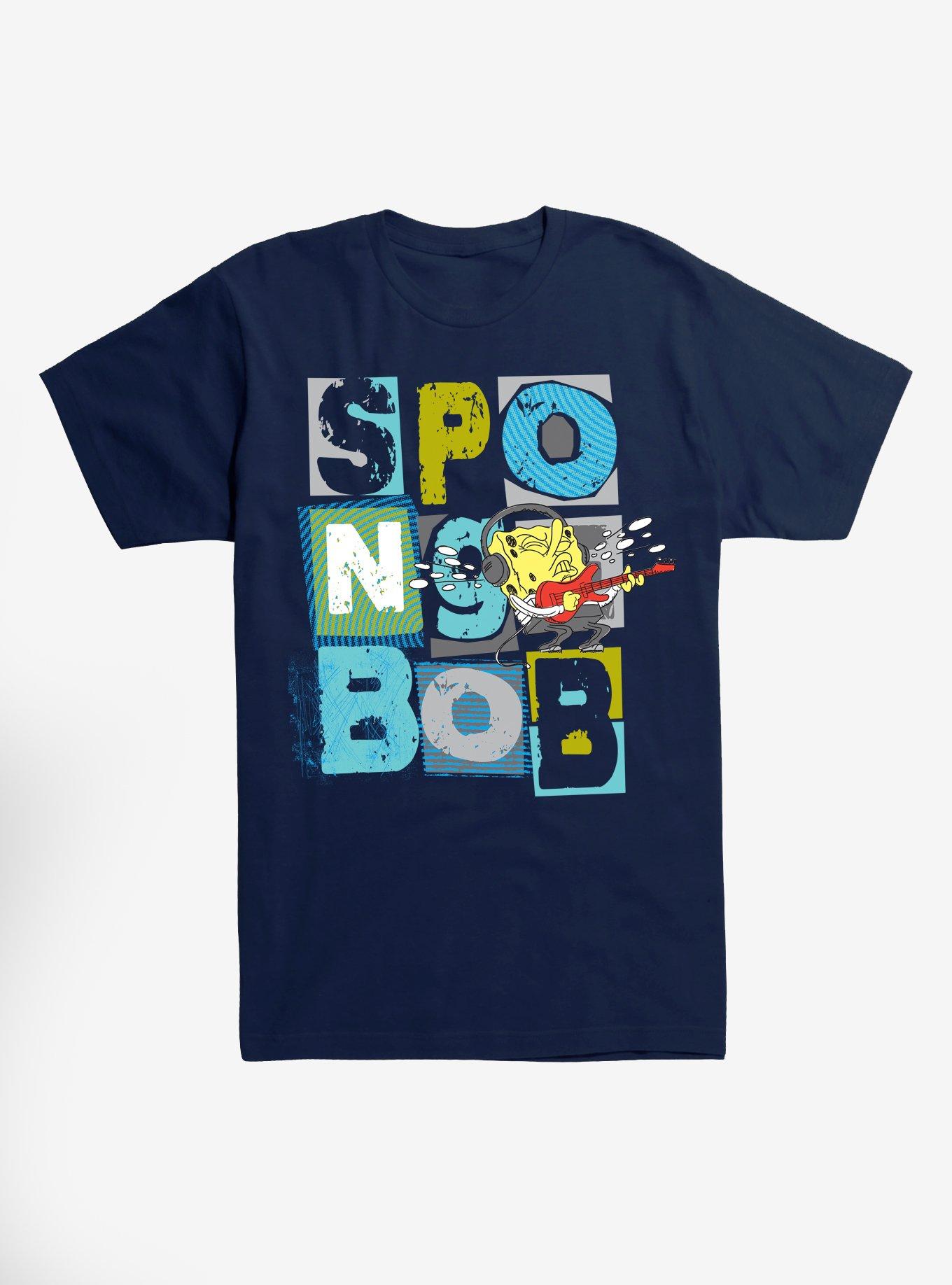 SpongeBob Guitar T-Shirt - BLUE | Hot Topic