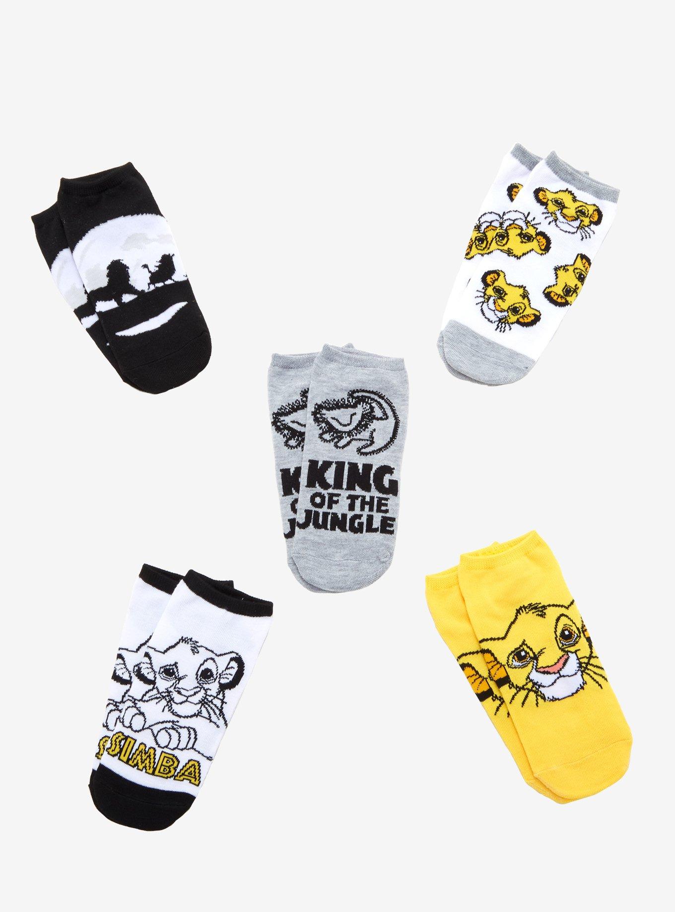 Disney The Lion King Simba No-Show Socks 5 Pair | Hot Topic