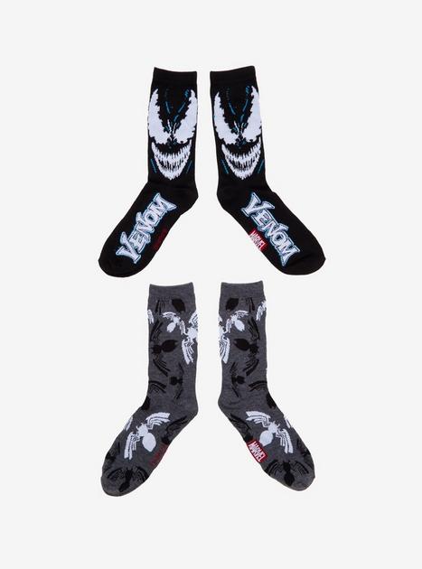 Marvel Venom Face Crew Socks 2 Pairs | Hot Topic