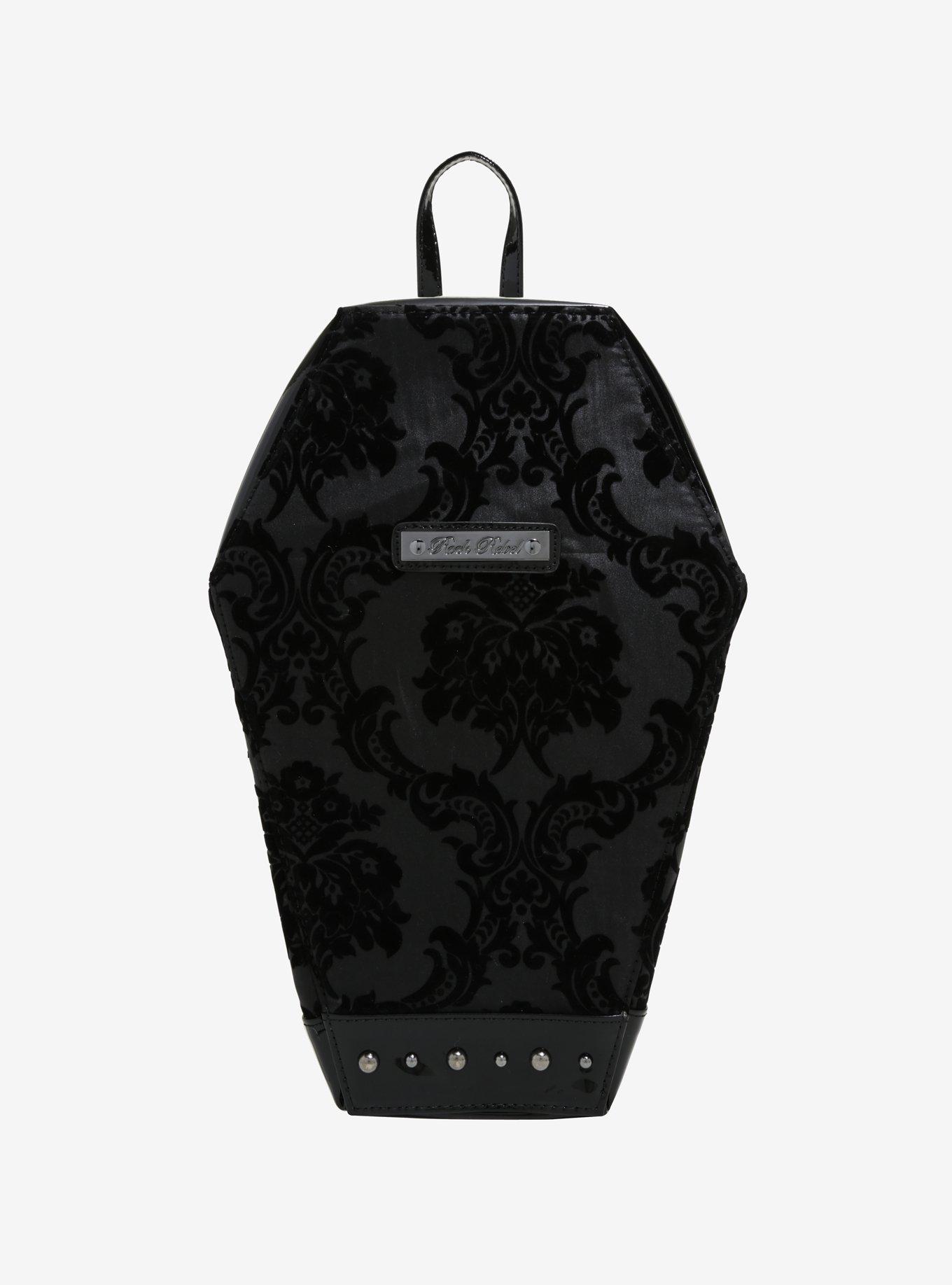 Rock Rebel Black Damask Coffin Backpack | Hot Topic