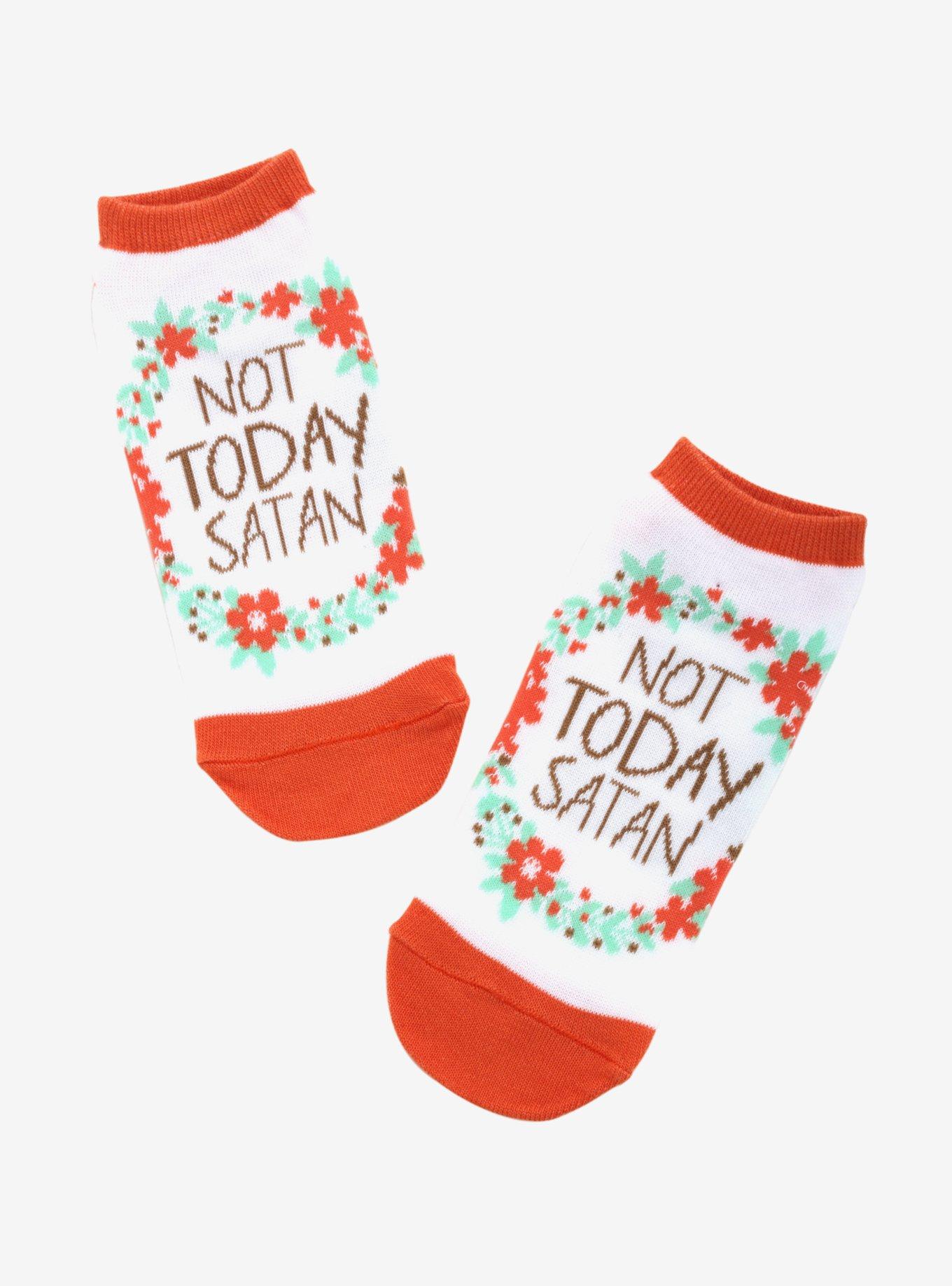 Not Today Satan Single No-Show Socks | Hot Topic