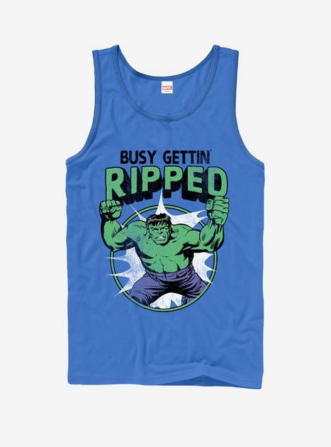 Marvel Hulk Getting Ripped Tank - GREY | Hot Topic