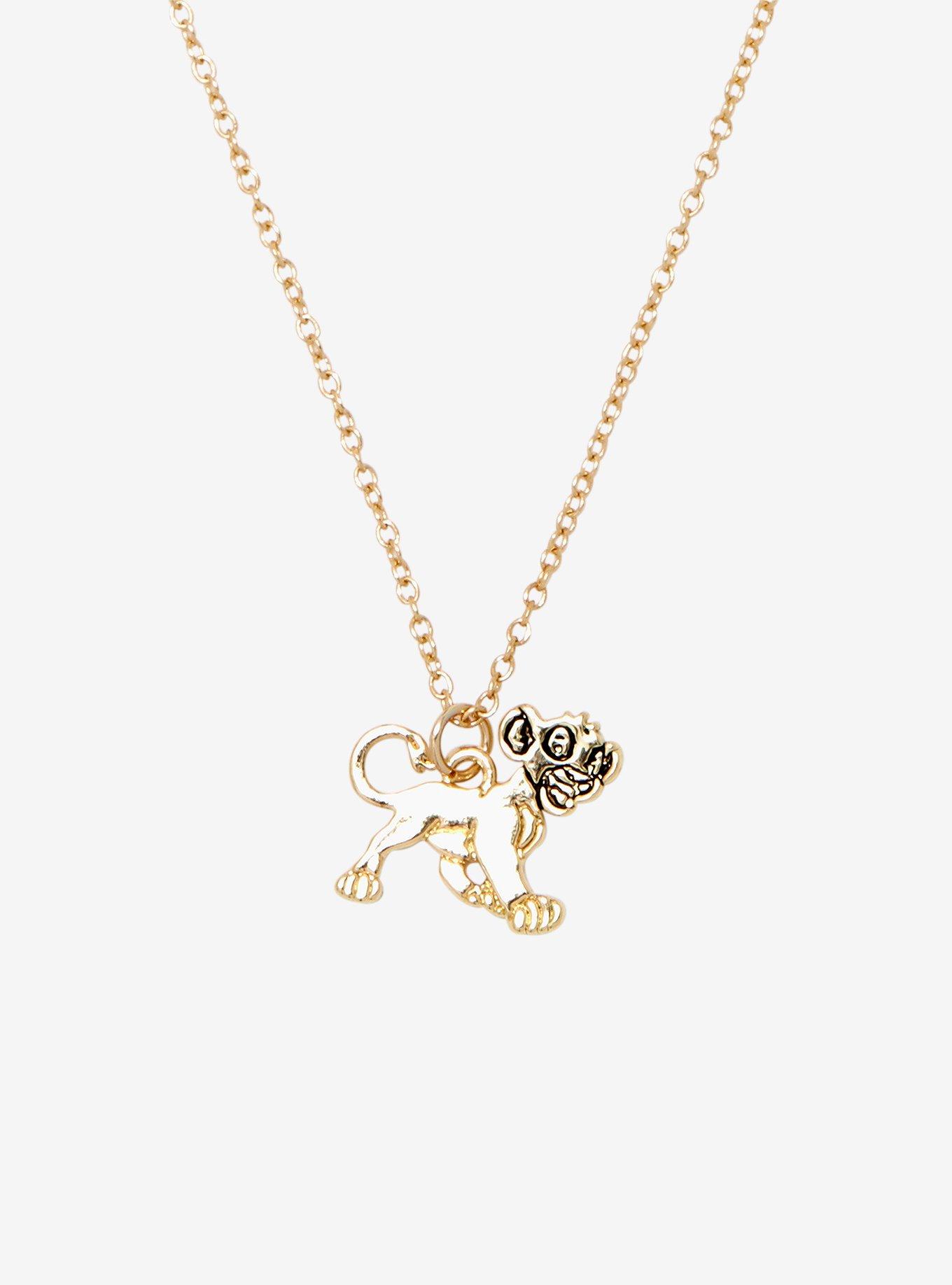 Disney The Lion King Simba Necklace In Gold-Tone Sterling, 40% OFF