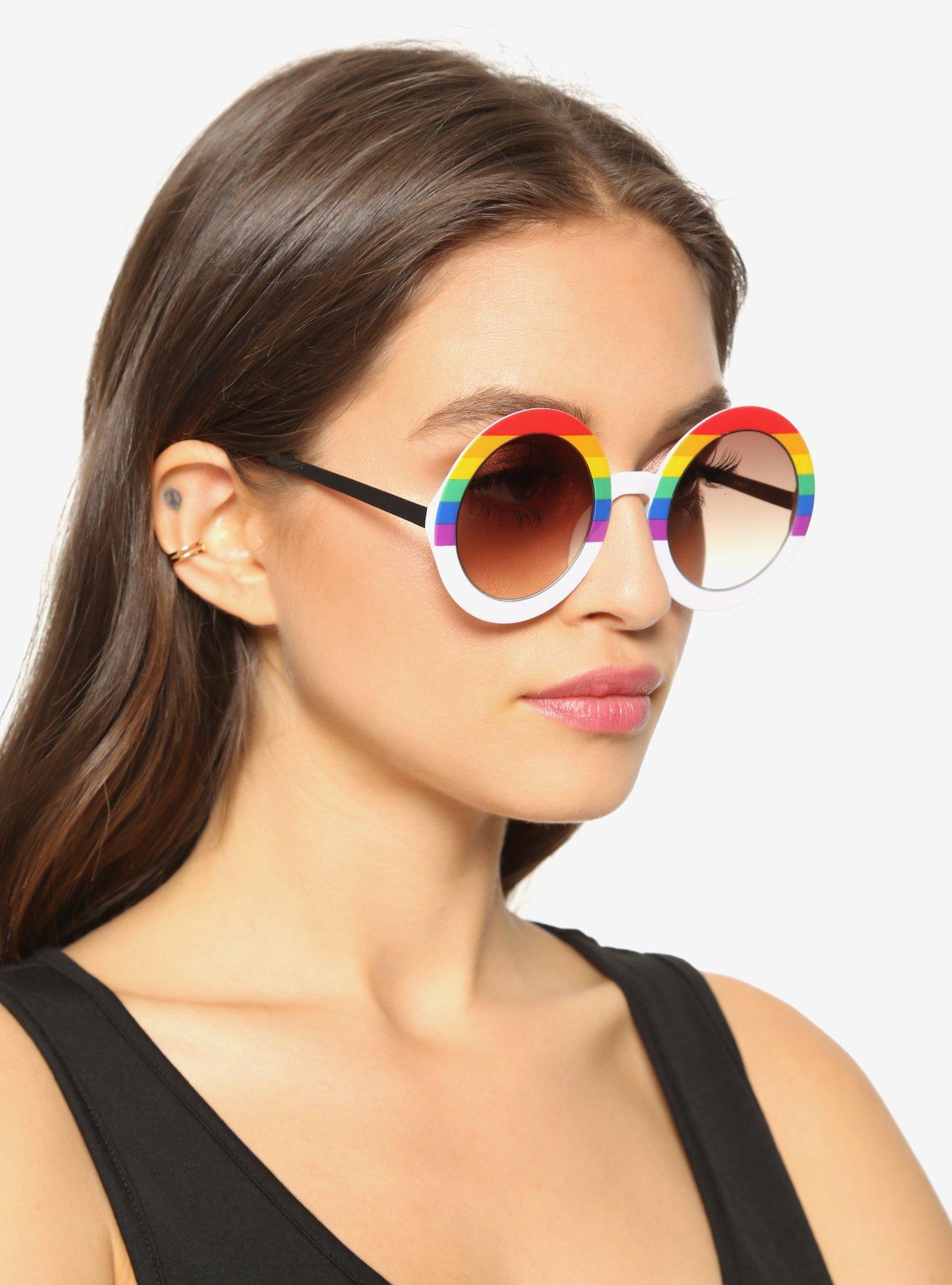 Rainbow Round Sunglasses | Hot Topic