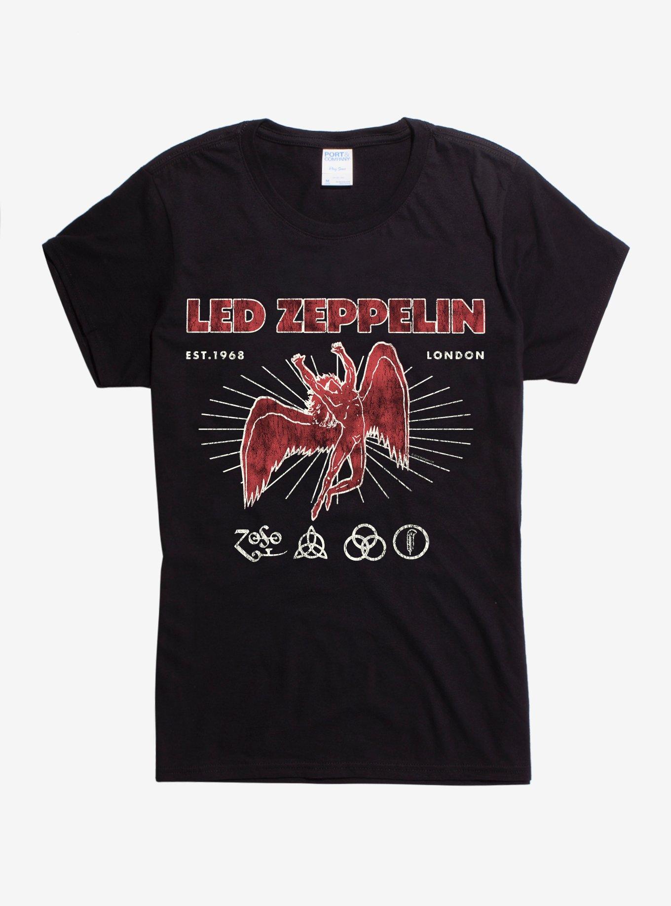 Led Zeppelin Red Icarus Logo Girls T-Shirt | Hot Topic