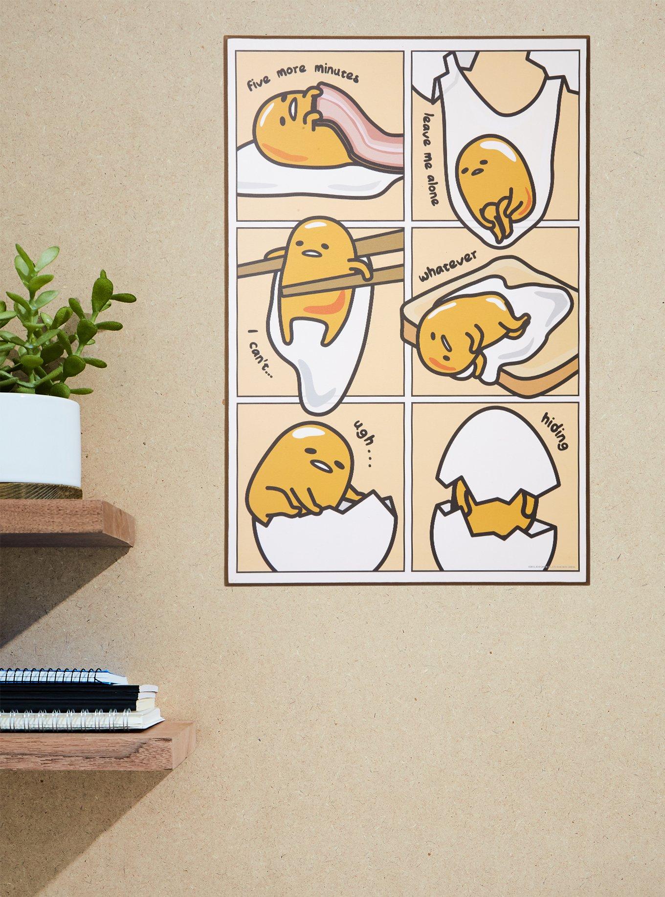 Gudetama The Many Moods Of Gudetama Wood Poster | Hot Topic