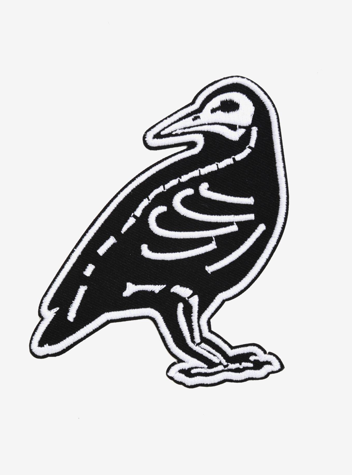 Crow Skeleton Patch | Hot Topic