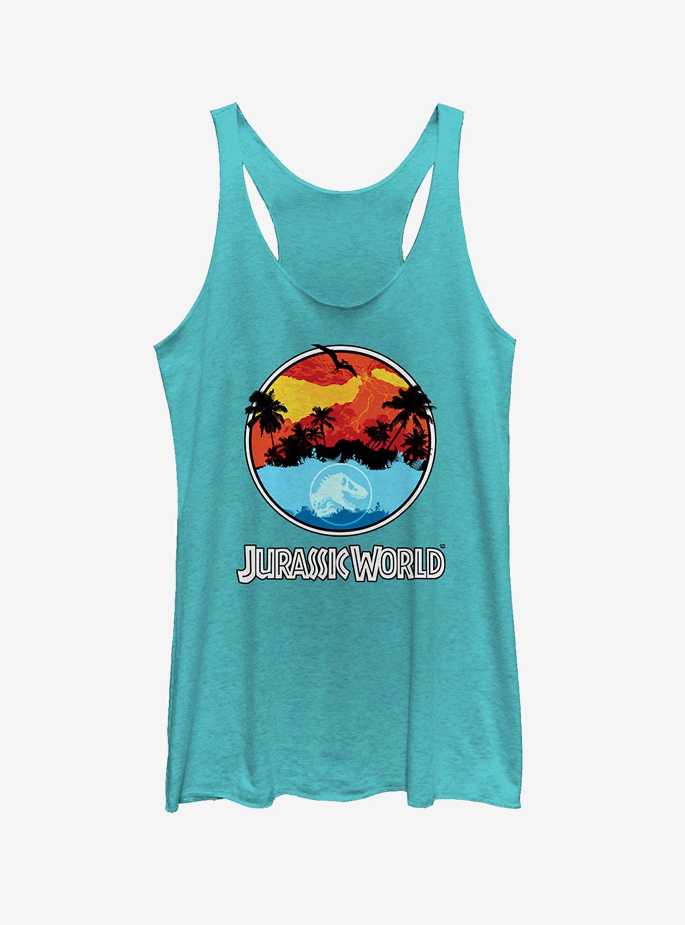 Jurassic World Fallen Kingdom Apocalypse Logo Girls Tank Blue Hot Topic