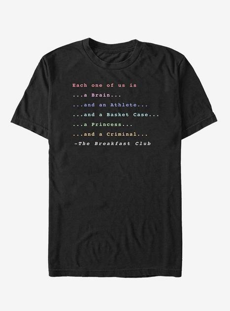 The Breakfast Club Each One Of Us Stereotype T-Shirt - BLACK | Hot Topic