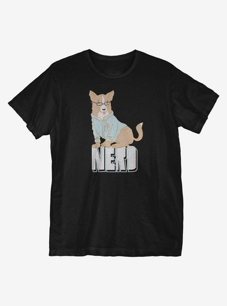 Nerd Corgi T-Shirt - BLACK | Hot Topic