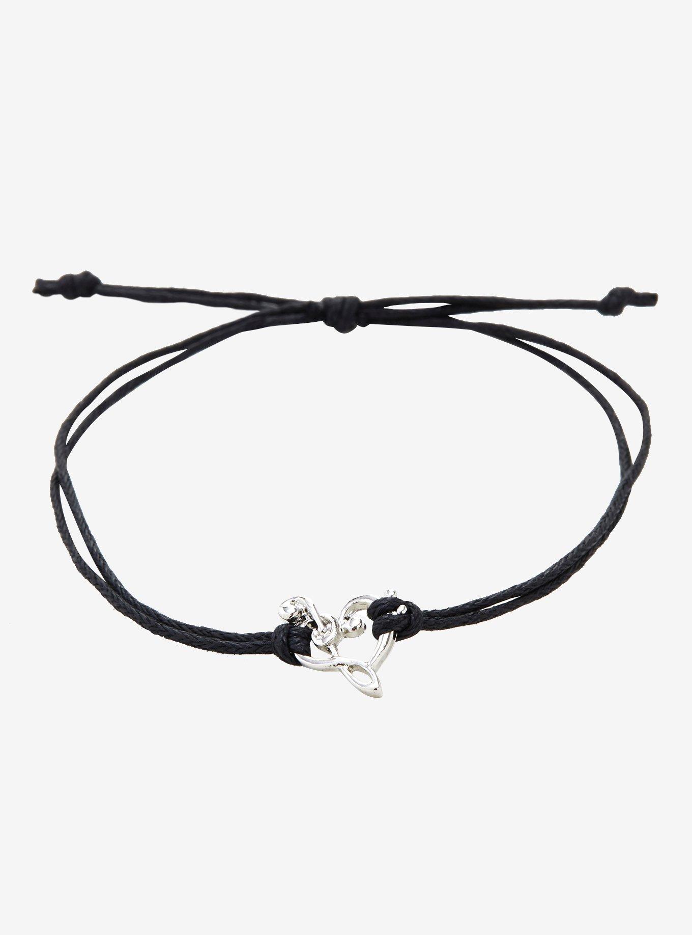 Treble Heart Music Cord Bracelet | Hot Topic