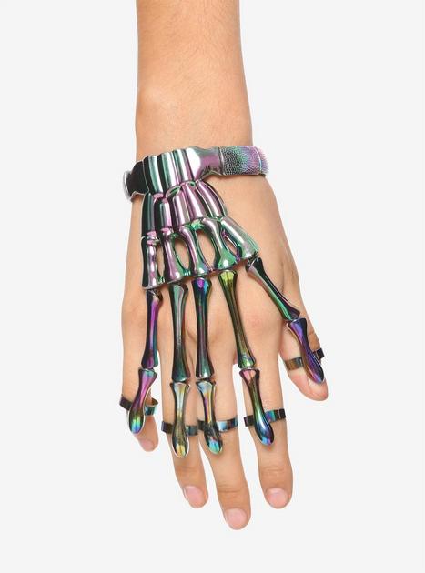 Anodized Skull Hand Ring Set | Hot Topic