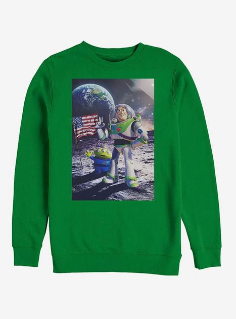 Disney Pixar Toy Story Buzz Lightyear Moon Landing Sweatshirt - GREY ...