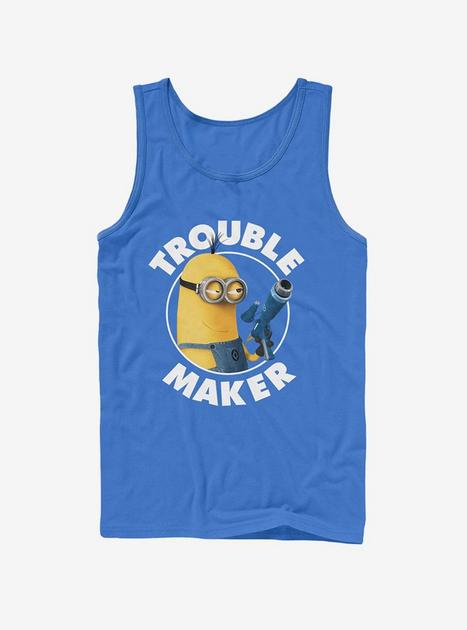 Minion Trouble Maker Tank Top - GREY | Hot Topic