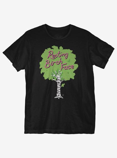 Resting Birch Face T-Shirt - BLACK | Hot Topic