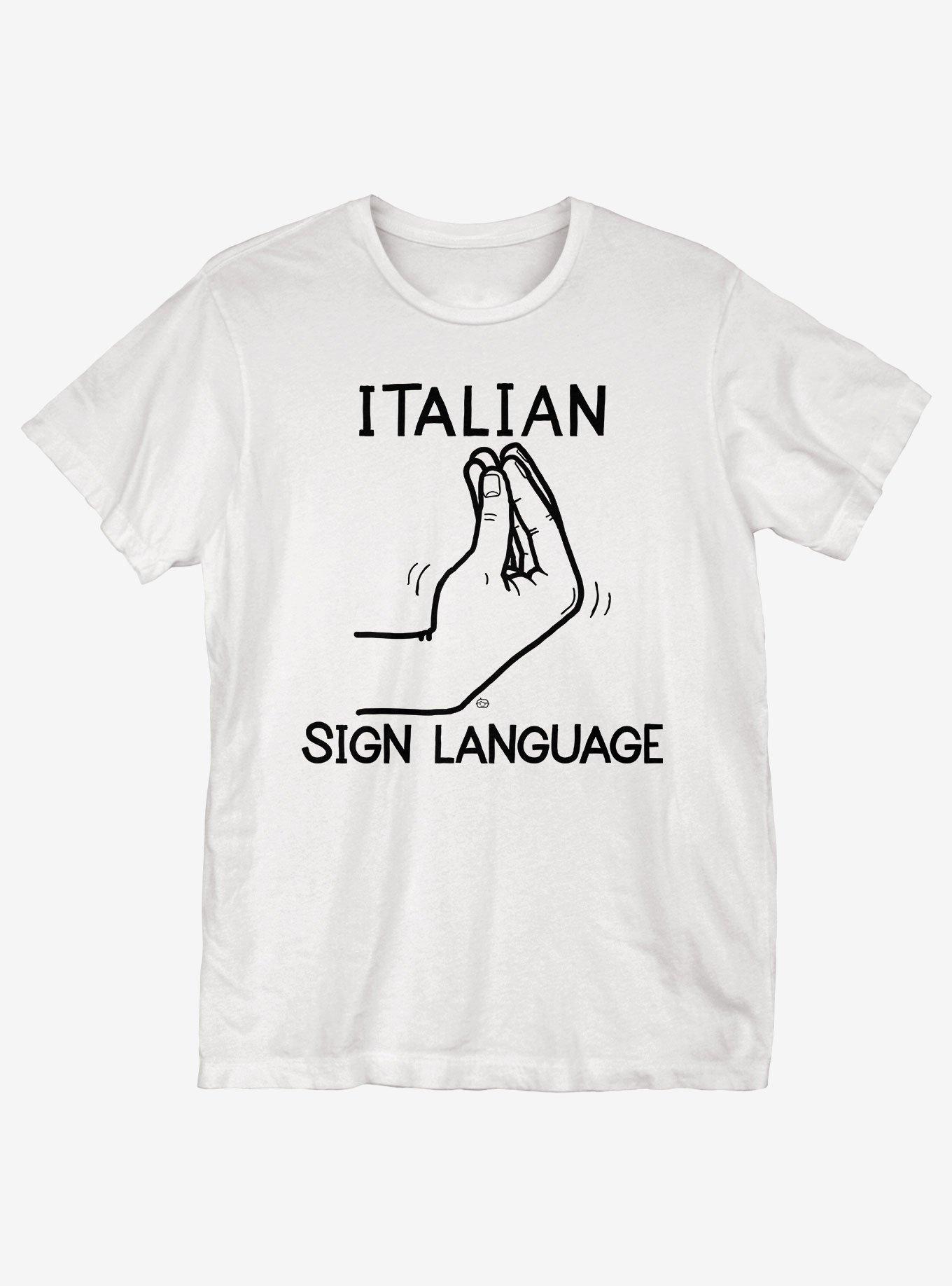 Italian sign Language T-Shirt - WHITE | Hot Topic
