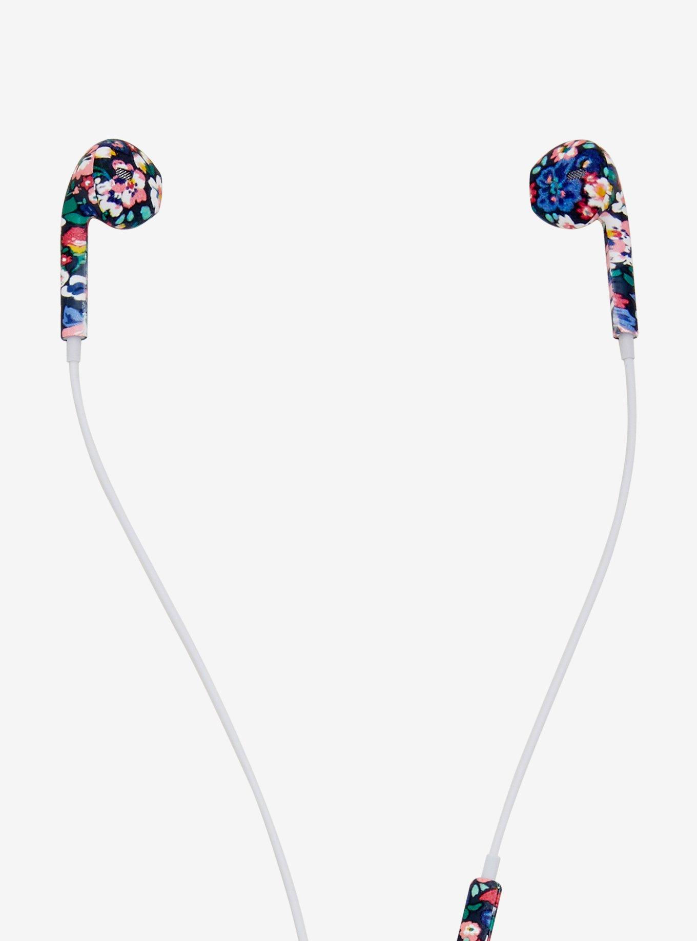 Matte Floral Earbuds | Hot Topic