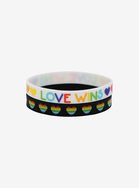 Pride Love Wins Rubber Bracelet Set | Hot Topic