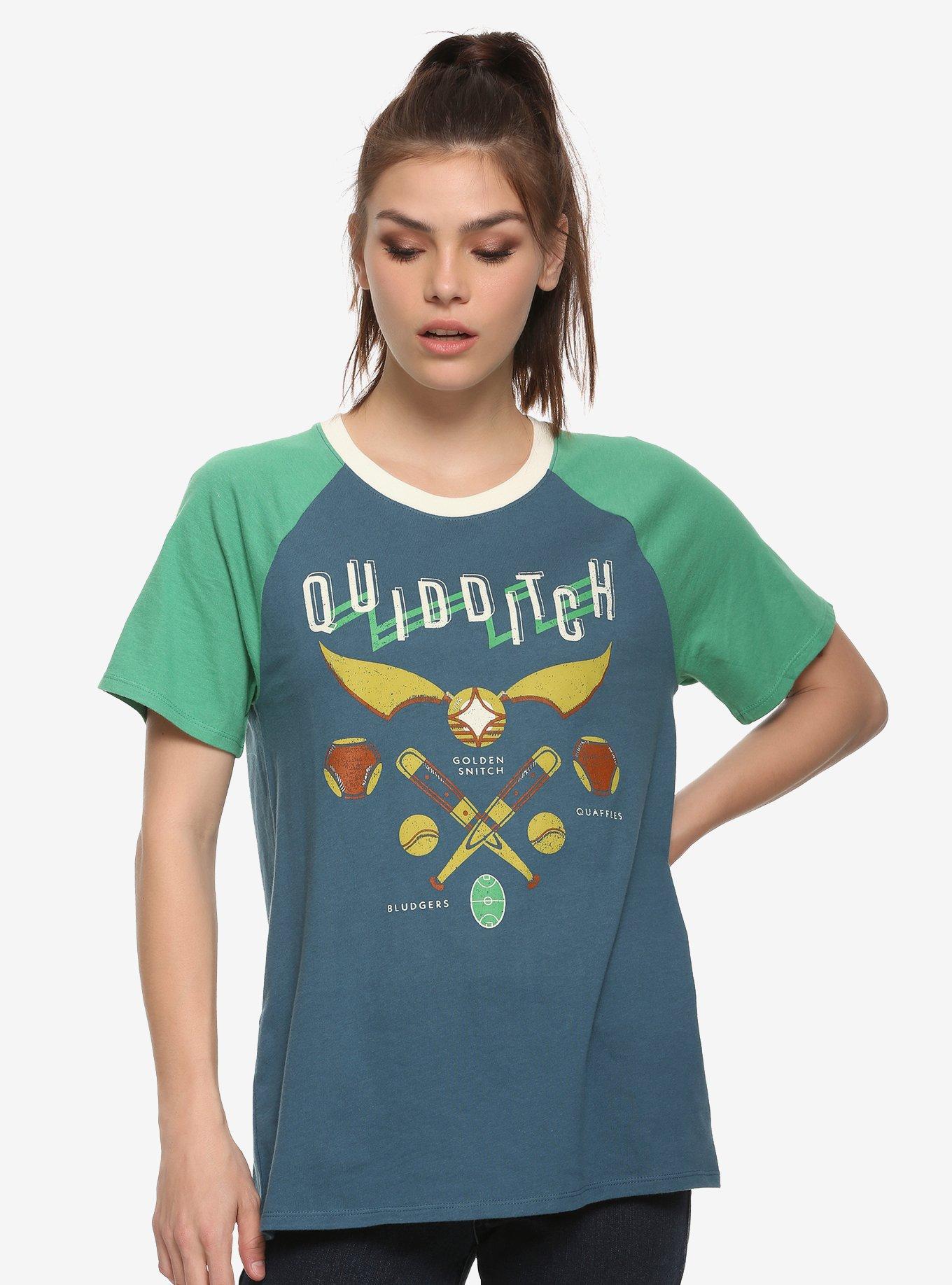 Harry Potter Quidditch Womens Short Sleeve Raglan T-Shirt - BoxLunch ...