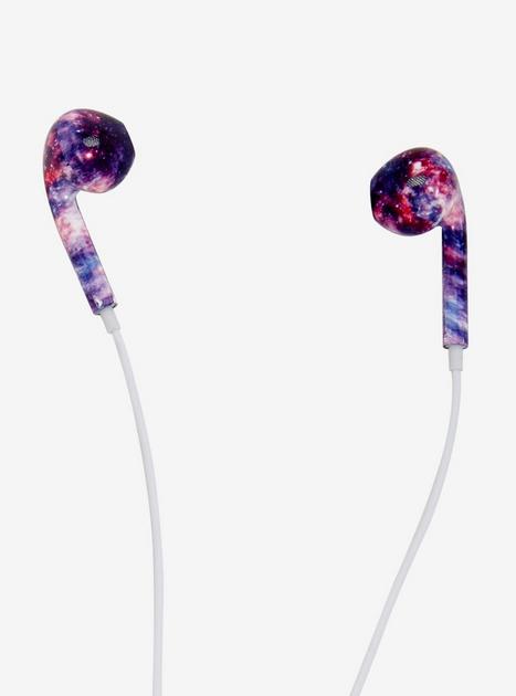 Purple Pink Galaxy Earbuds | Hot Topic