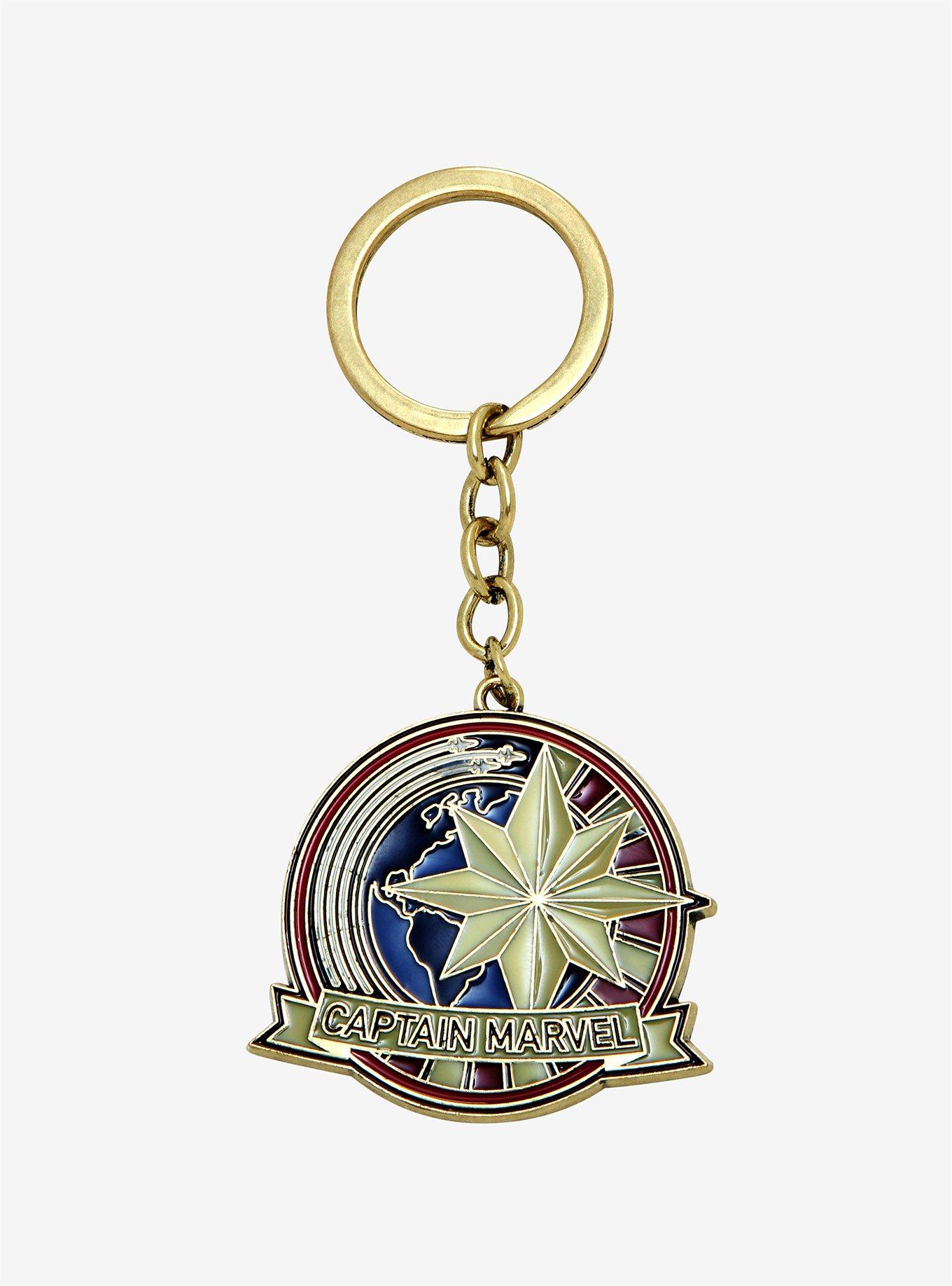 Loungefly Marvel Captain Marvel Logo Key Chain | BoxLunch