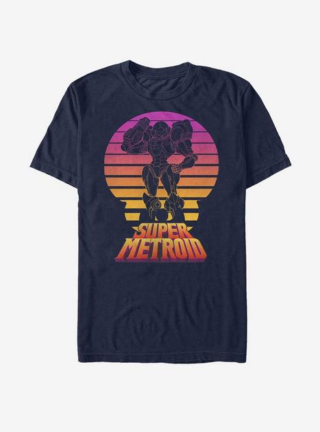 Nintendo Super Metroid Retro Fade T-Shirt - BLUE | BoxLunch