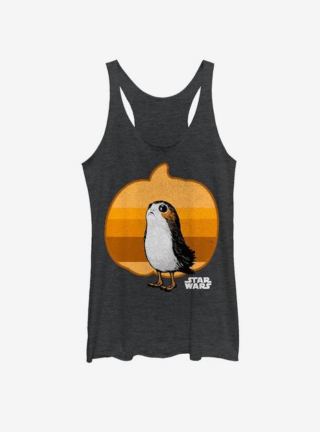 Star Wars Halloween Porg Pumpkin Womens Tank - BLACK | BoxLunch