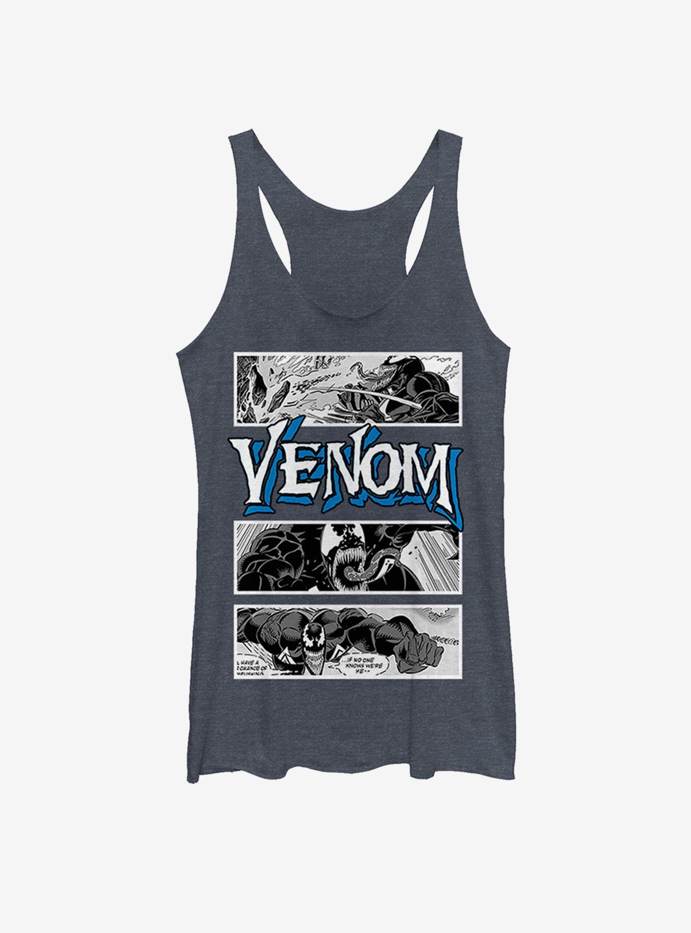 Marvel Venom Comic Panels Womens Tank - BLUE | BoxLunch
