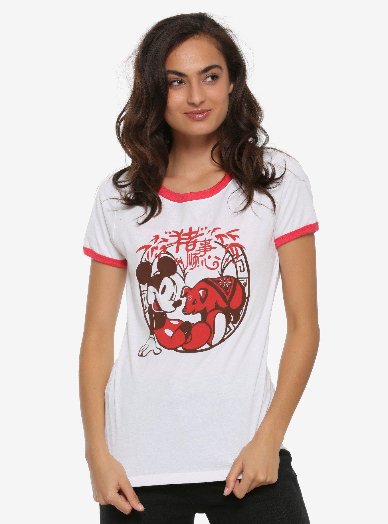 Disney Mickey Mouse Year Of The Pig Womens Ringer T-Shirt - BoxLunch ...