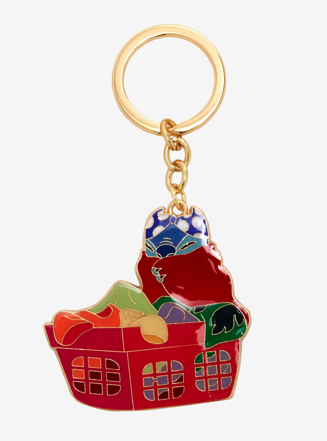 Loungefly Disney Lilo & Stitch Laundry Enamel Key Chain - BoxLunch ...