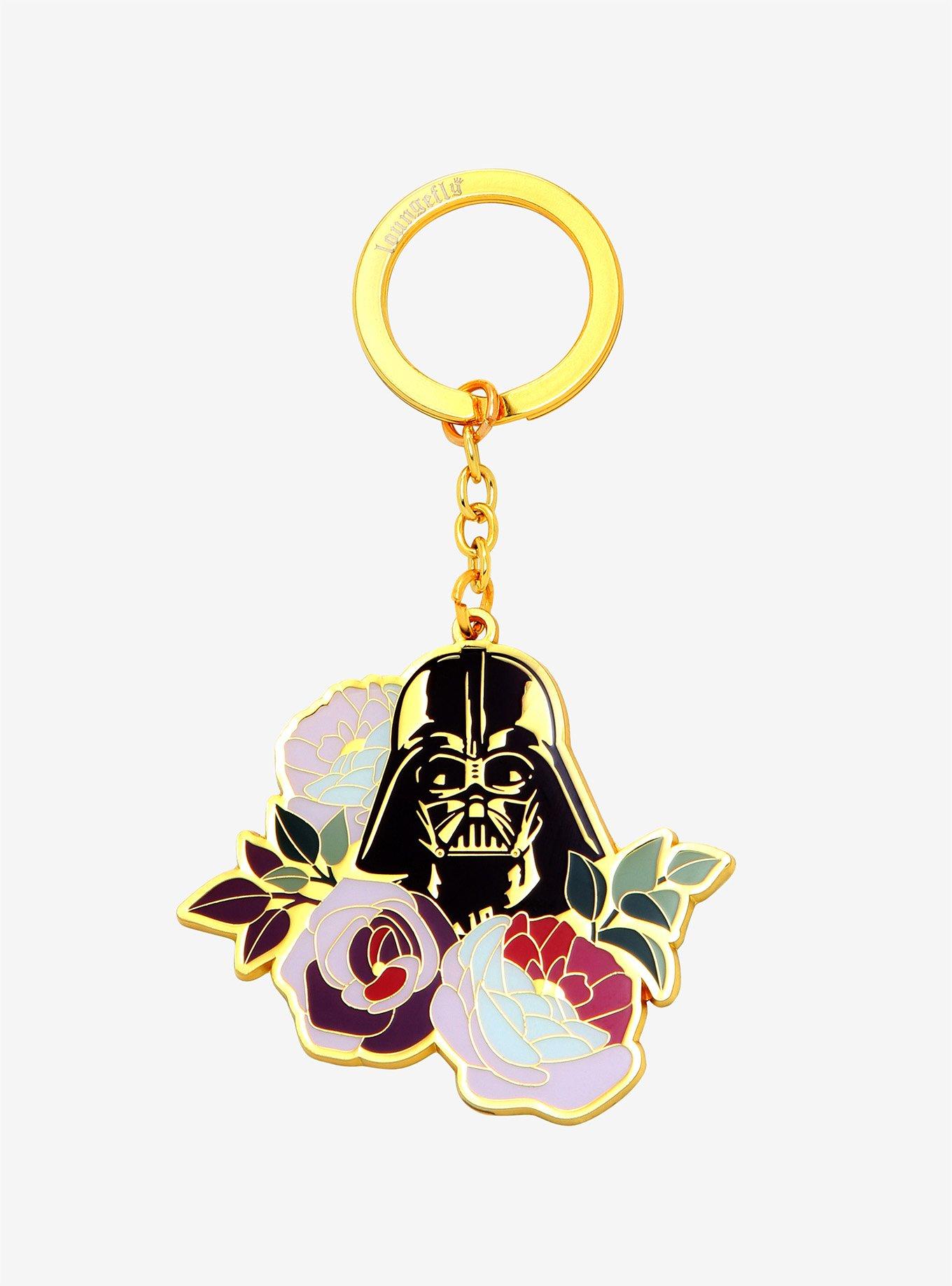 Loungefly Star Wars Darth Vader Floral Enamel Keychain - BoxLunch ...