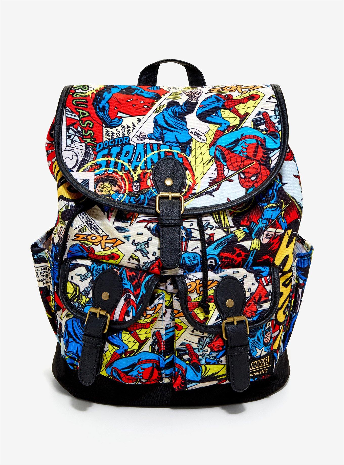 Loungefly Marvel Comic Book Backpack | Hot Topic