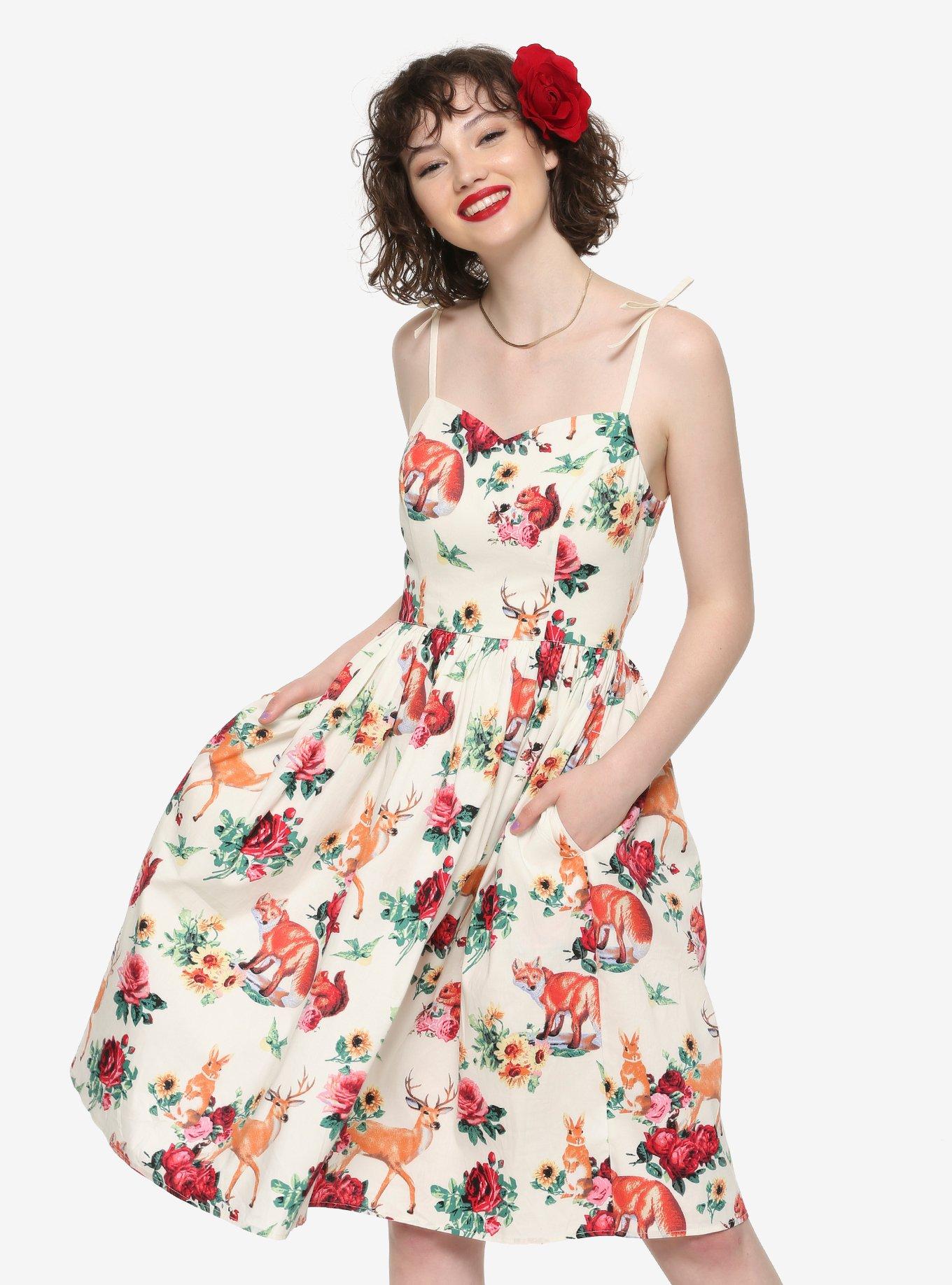 Hell Bunny Lefox Cream Dress | Hot Topic