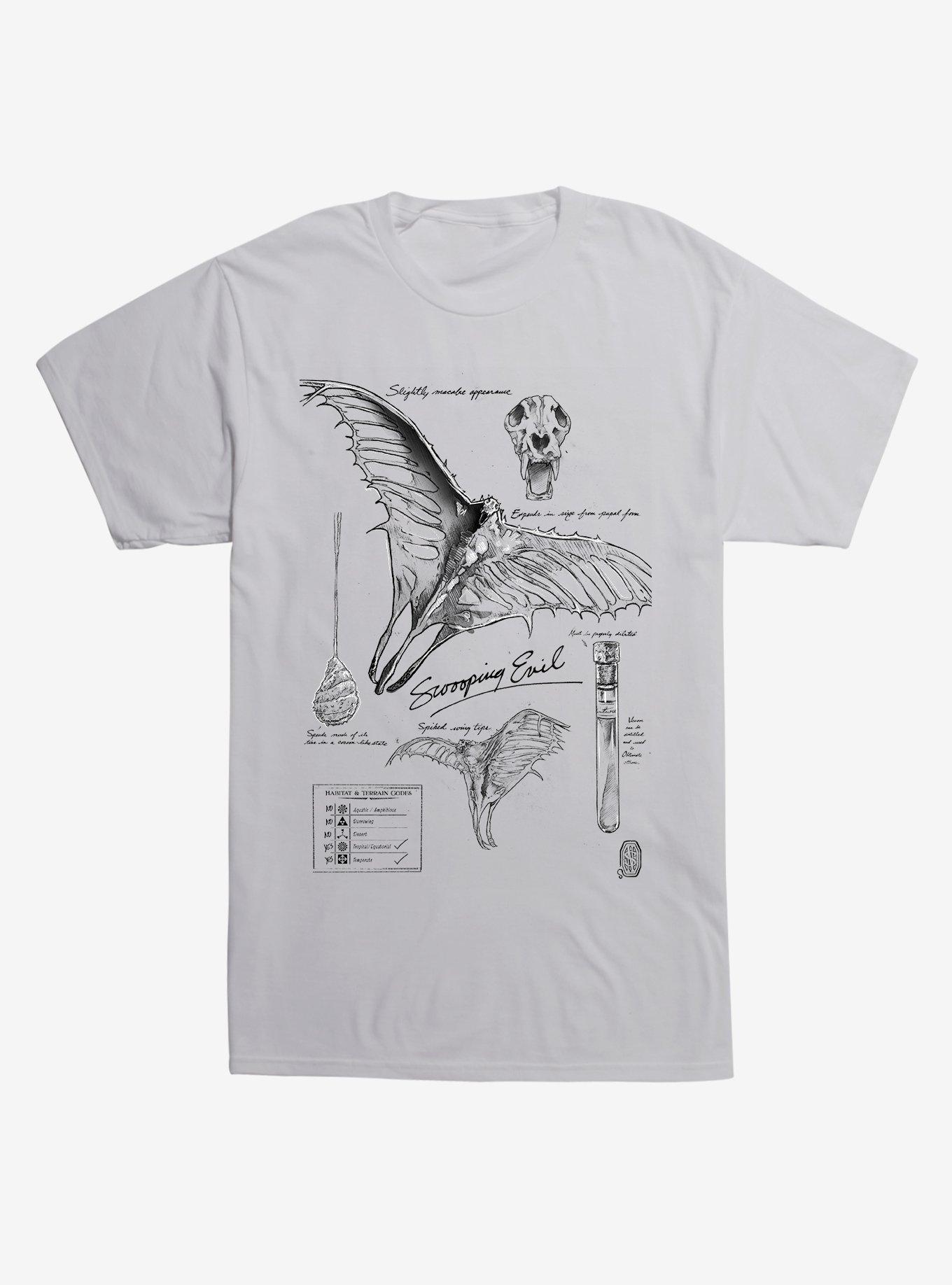 Fantastic Beasts Swooping Evil Sketches T-Shirt | Hot Topic