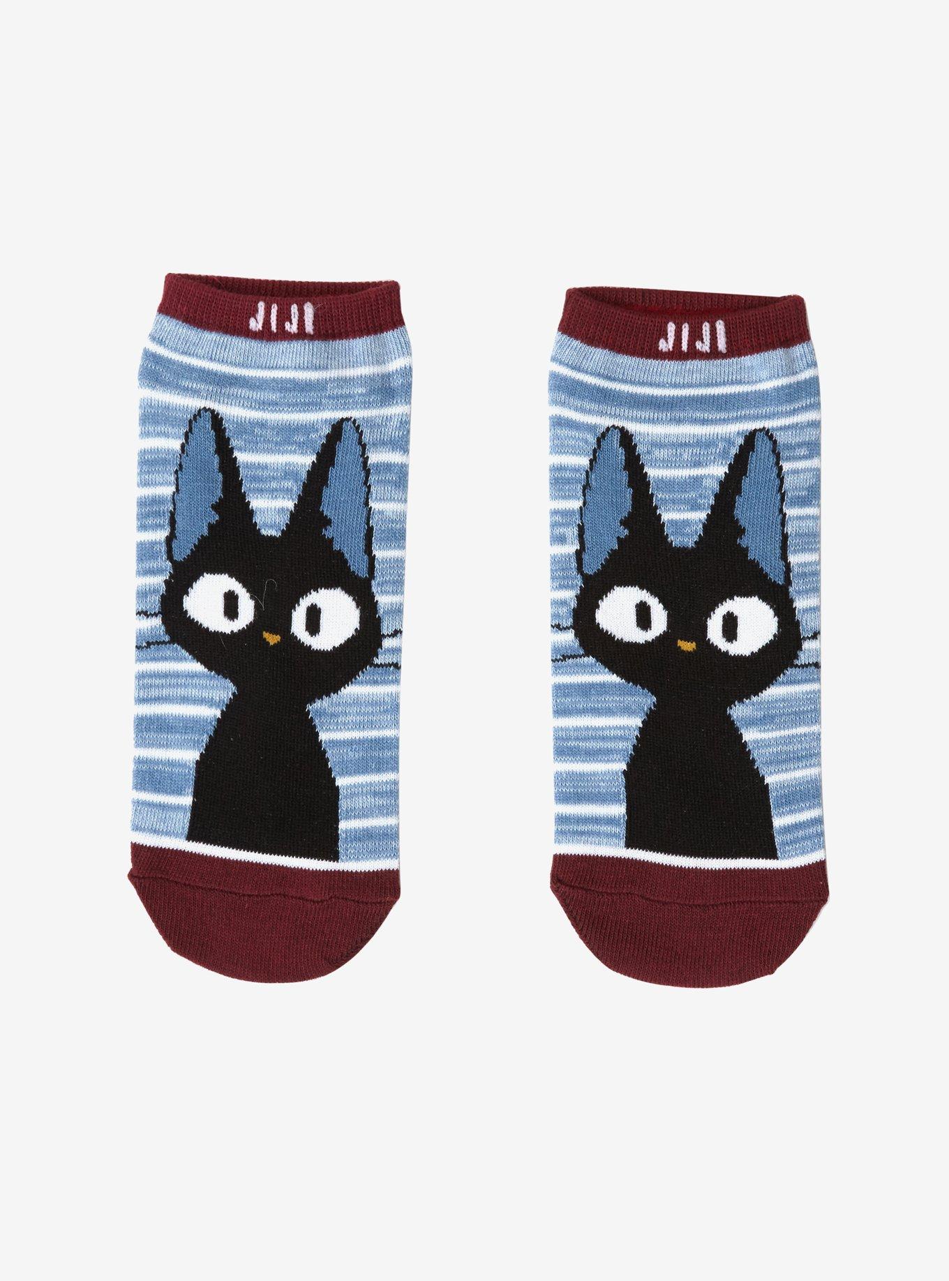 Studio Ghibli Kiki's Delivery Service Jiji Stripe No-Show Socks | Hot Topic