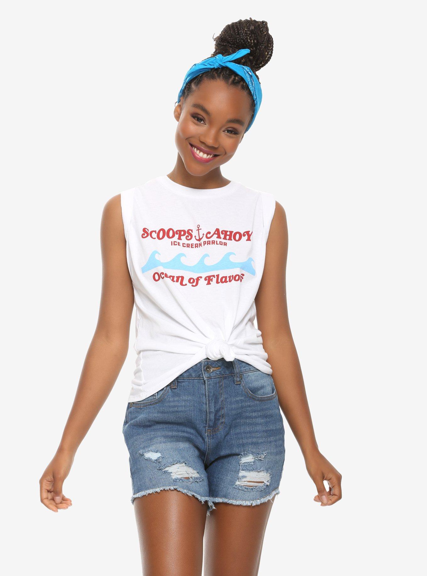 Stranger Things Scoops Ahoy Girls Muscle Top | Hot Topic