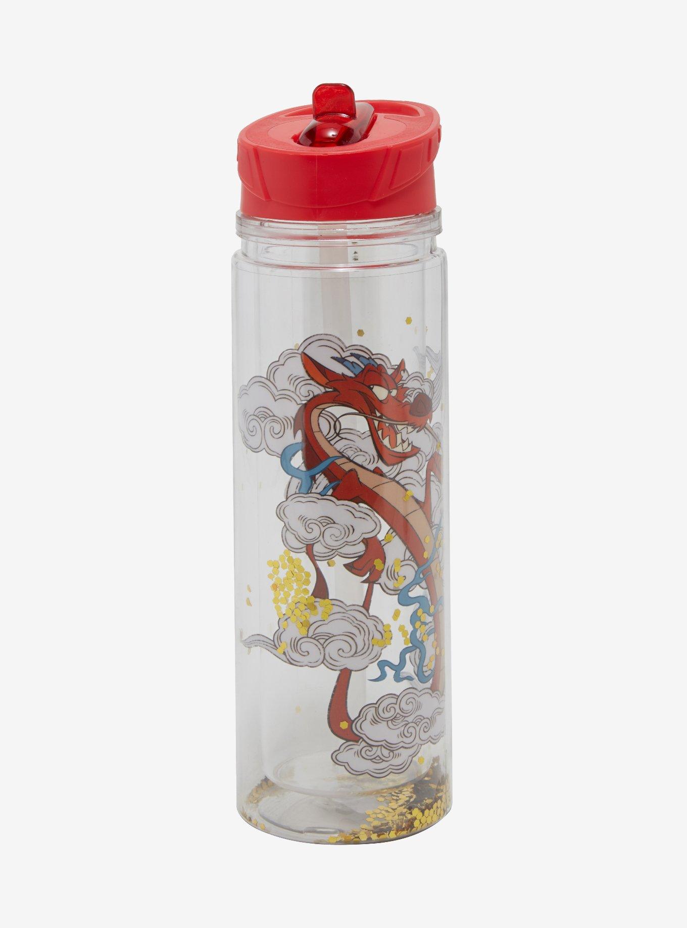 Disney Mulan Glitter Water Bottle | Hot Topic