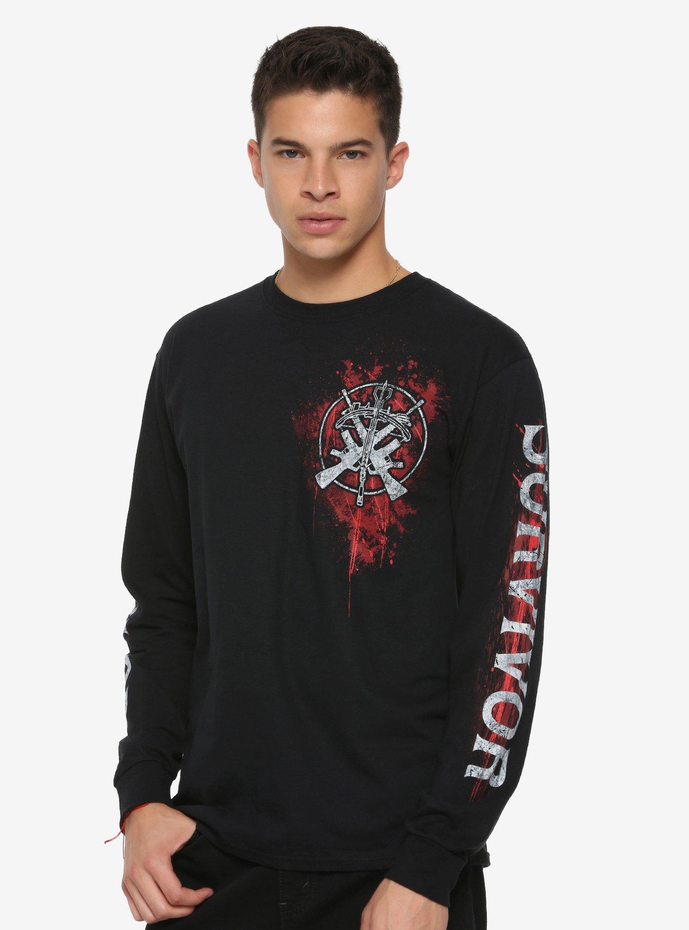 The Walking Dead Survivor Fight The Dead Fear The Living Long-Sleeve T ...