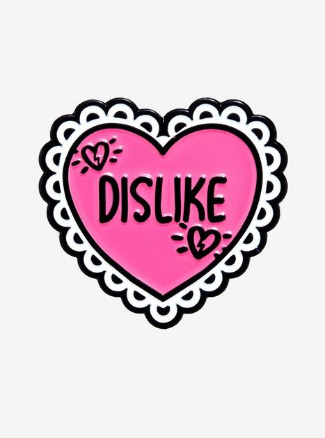 Dislike Heart Enamel Pin | Hot Topic