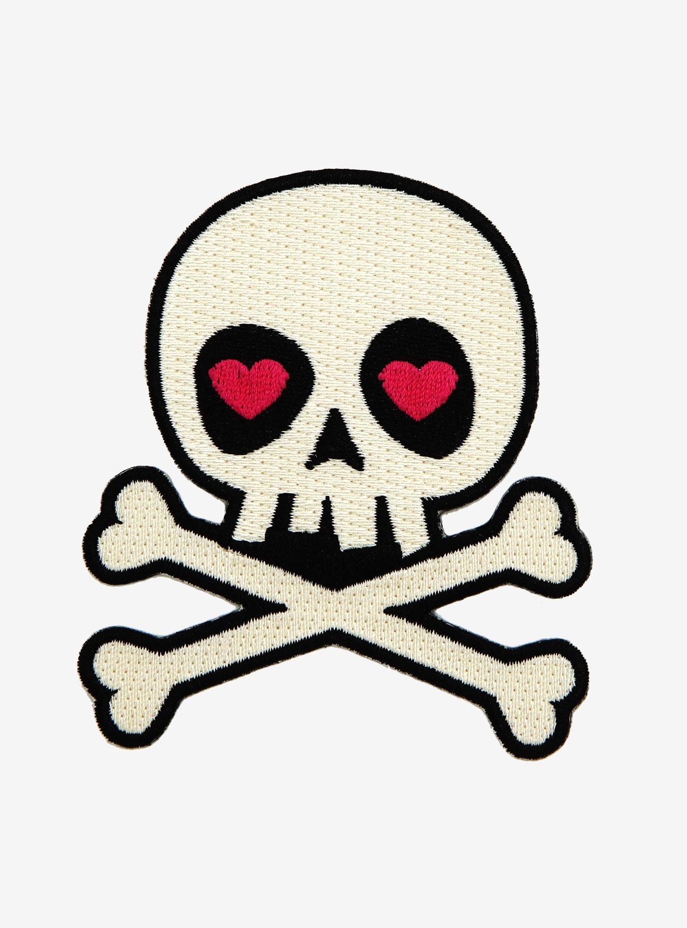 Skull Heart Eyes Patch | Hot Topic