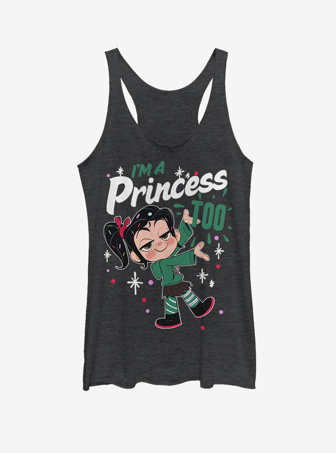 Disney Wreck It Ralph Princess Too Girls Tank Black Hot Topic