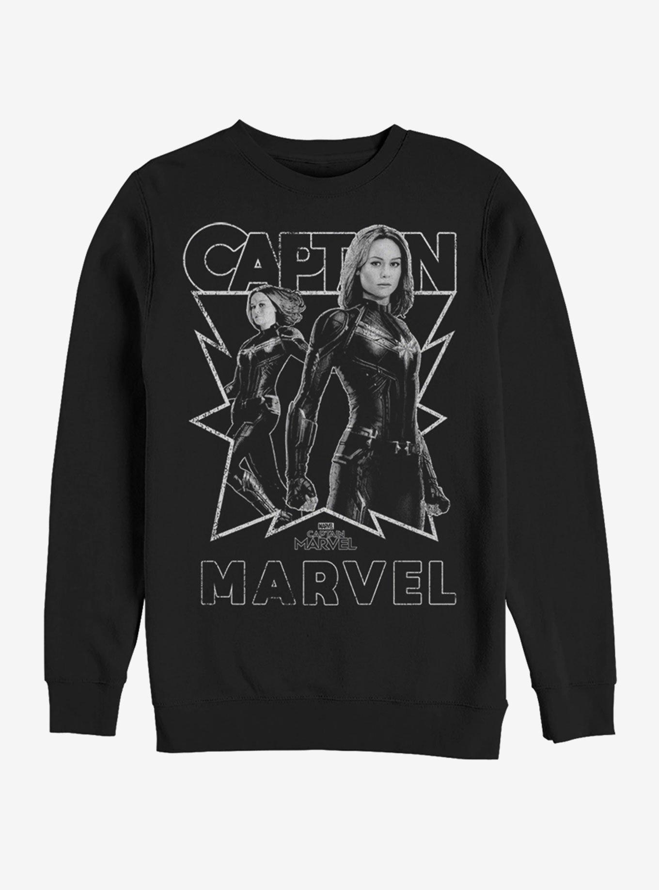 Marvel Captain Marvel Sweatshirt - BLACK | Hot Topic