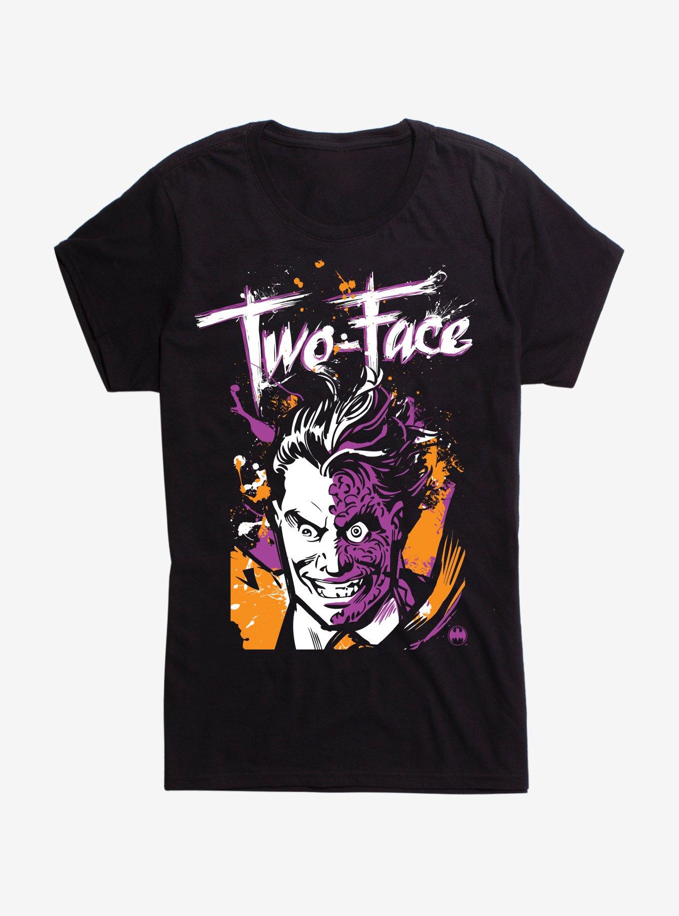 DC Comics Batman Villains Two Face Girls T-Shirt - BLACK | Hot Topic